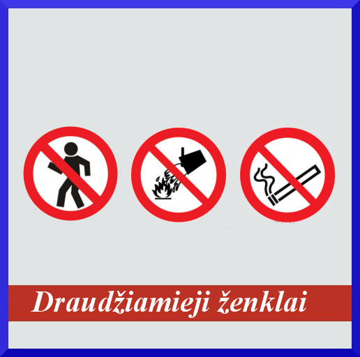 Saugos ženklai - GESINTUVAI IR KITOS PRIEŠGAISRINĖS PRIEMONĖS