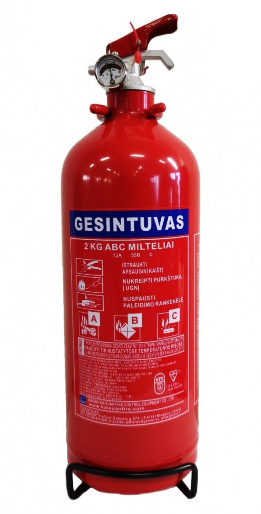 Milteliniai gesintuvai - Miltelių gesintuvai nuo 1kg. iki100 kg.